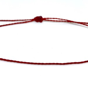 Red String Bracelet, Minimalist, Vegan, Simple Red Cord, Scarlet ...