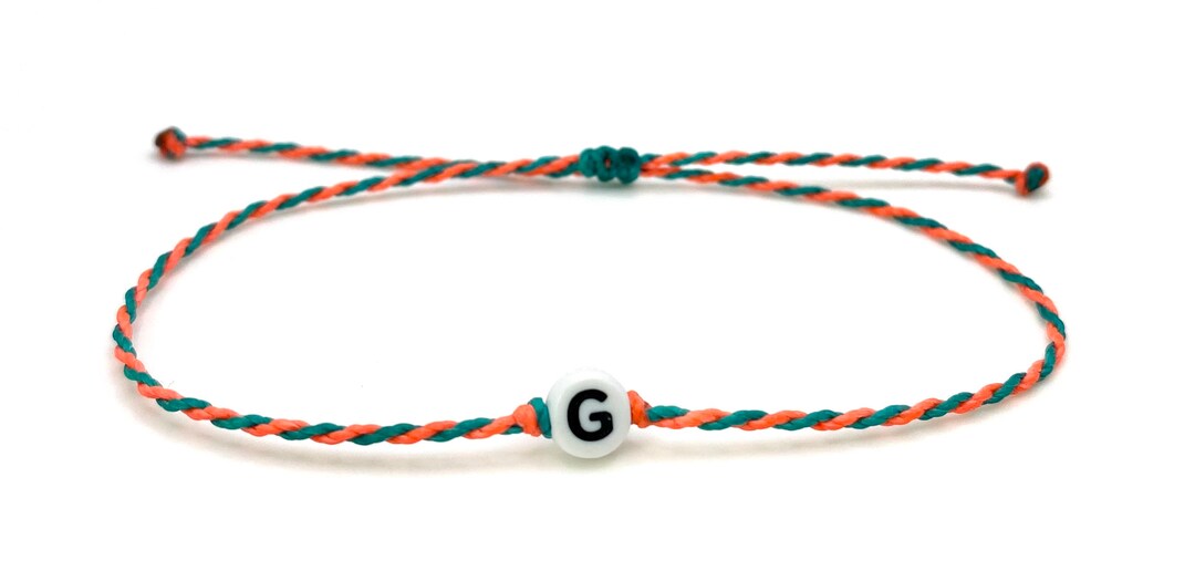 Letter Twisted String Bracelet, Minimalist, Waterproof Bracelet, Wax ...