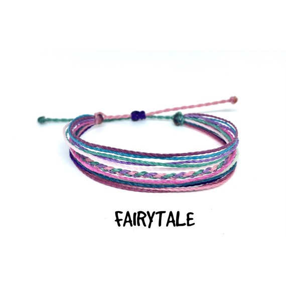 Multistrand W/braid Wax String Bracelet String Anklet - Etsy