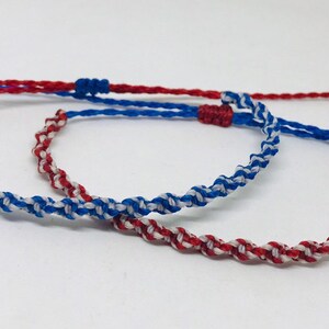 Two Toned String Bracelet, Twisted Bracelet, Waterproof Bracelet, Wax ...