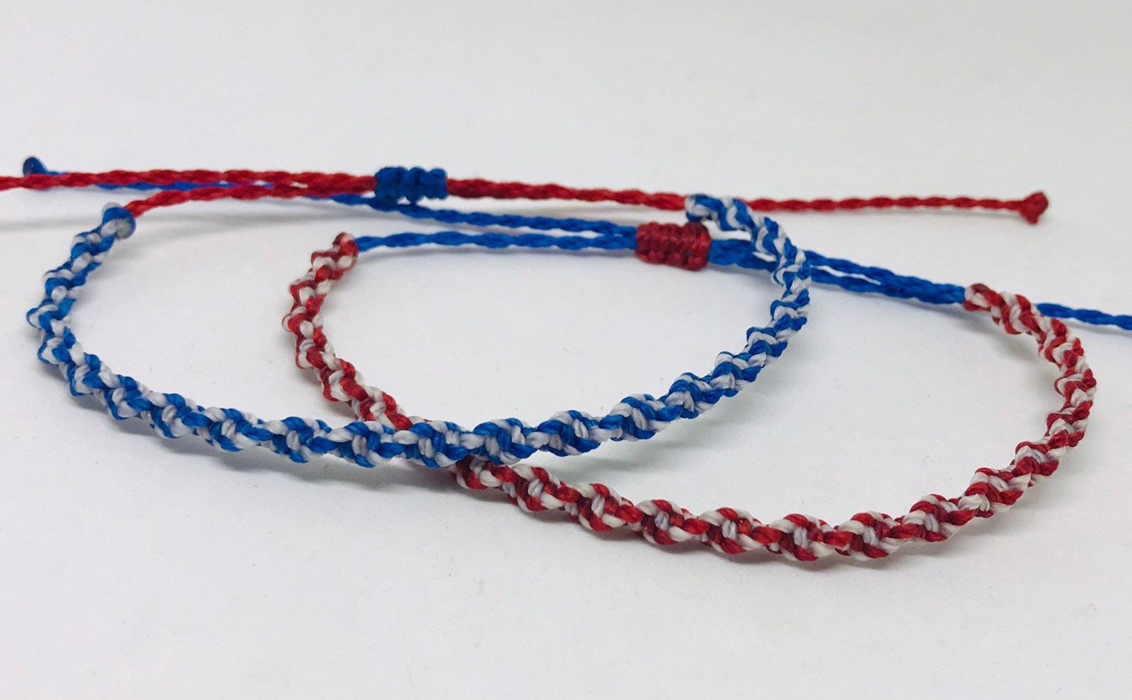 Two Toned String Bracelet Twisted Bracelet Waterproof | Etsy