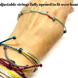 Block Style Fishtail Braided Wax String Bracelet, Fishtail Anklet ...