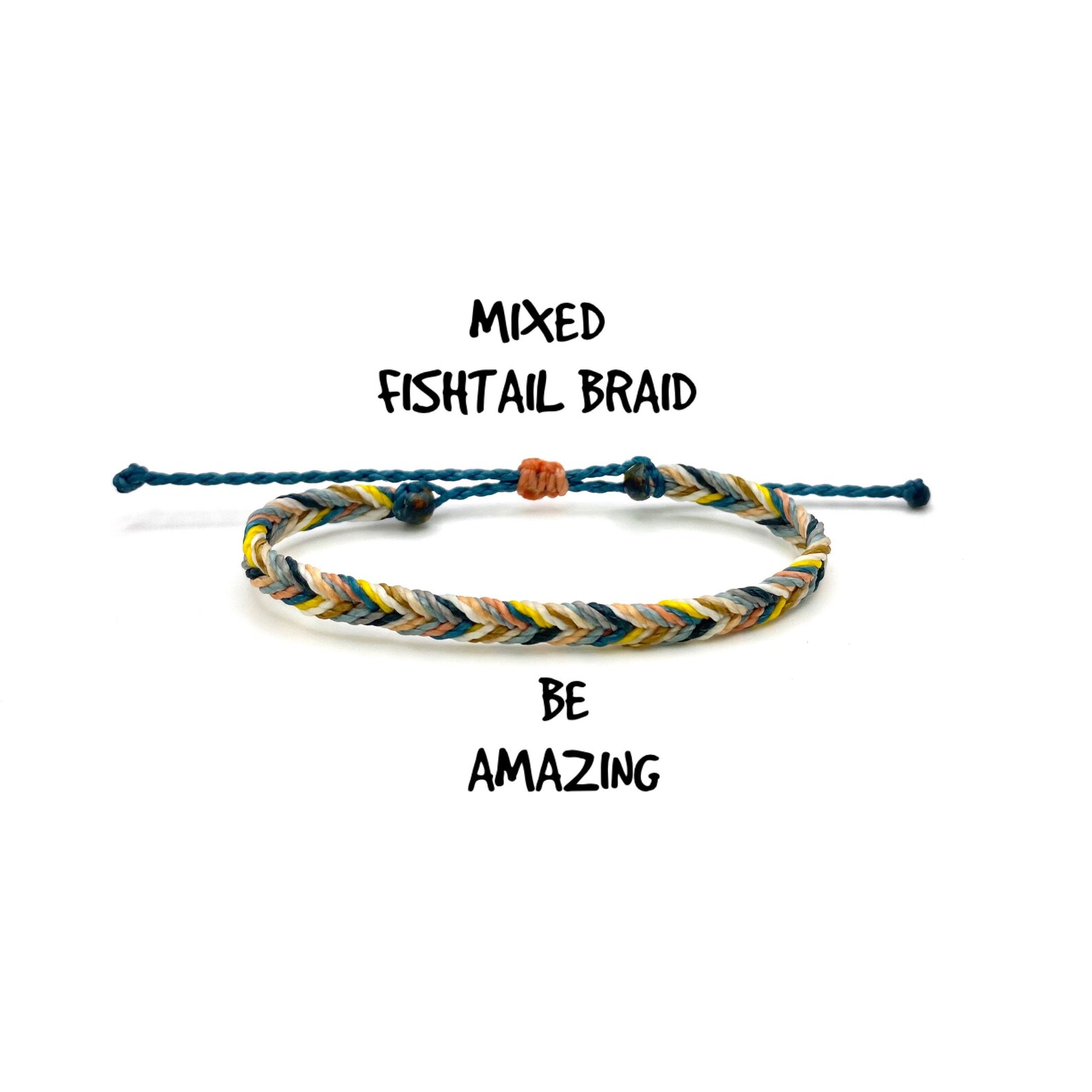 Fishtail Braided Wax String Bracelet Fishtail Anklet - Etsy