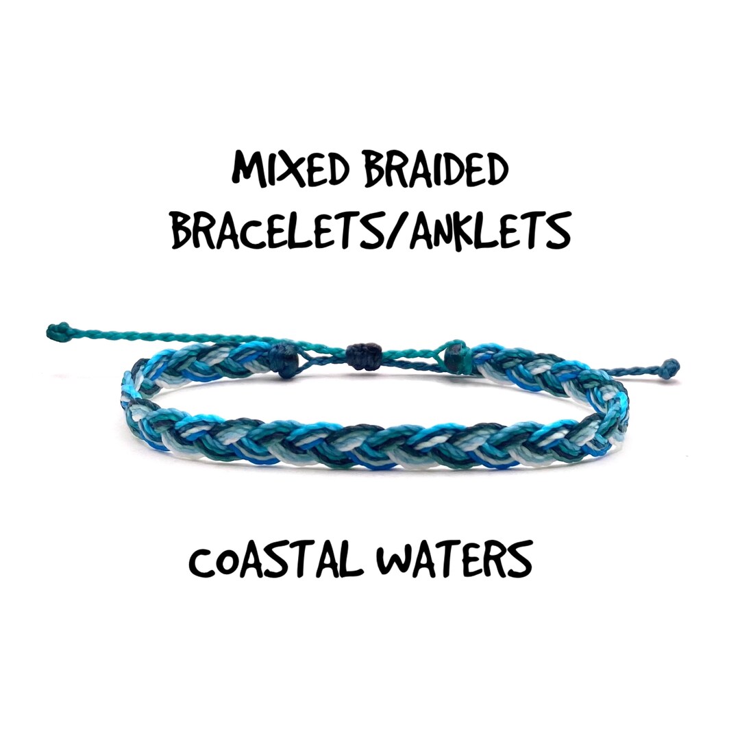 Mixed Braided Wax String Bracelet, Braided Anklet, Waterproof Bracelet ...
