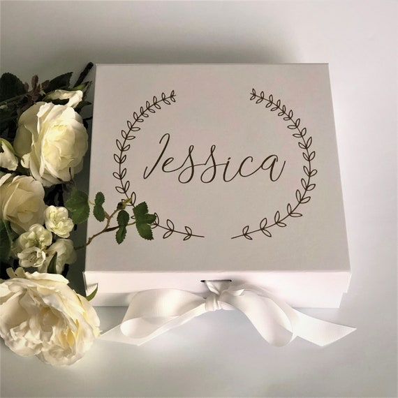 Elegant Gift Box Personalised Wedding Gift Boxes Flower | Etsy