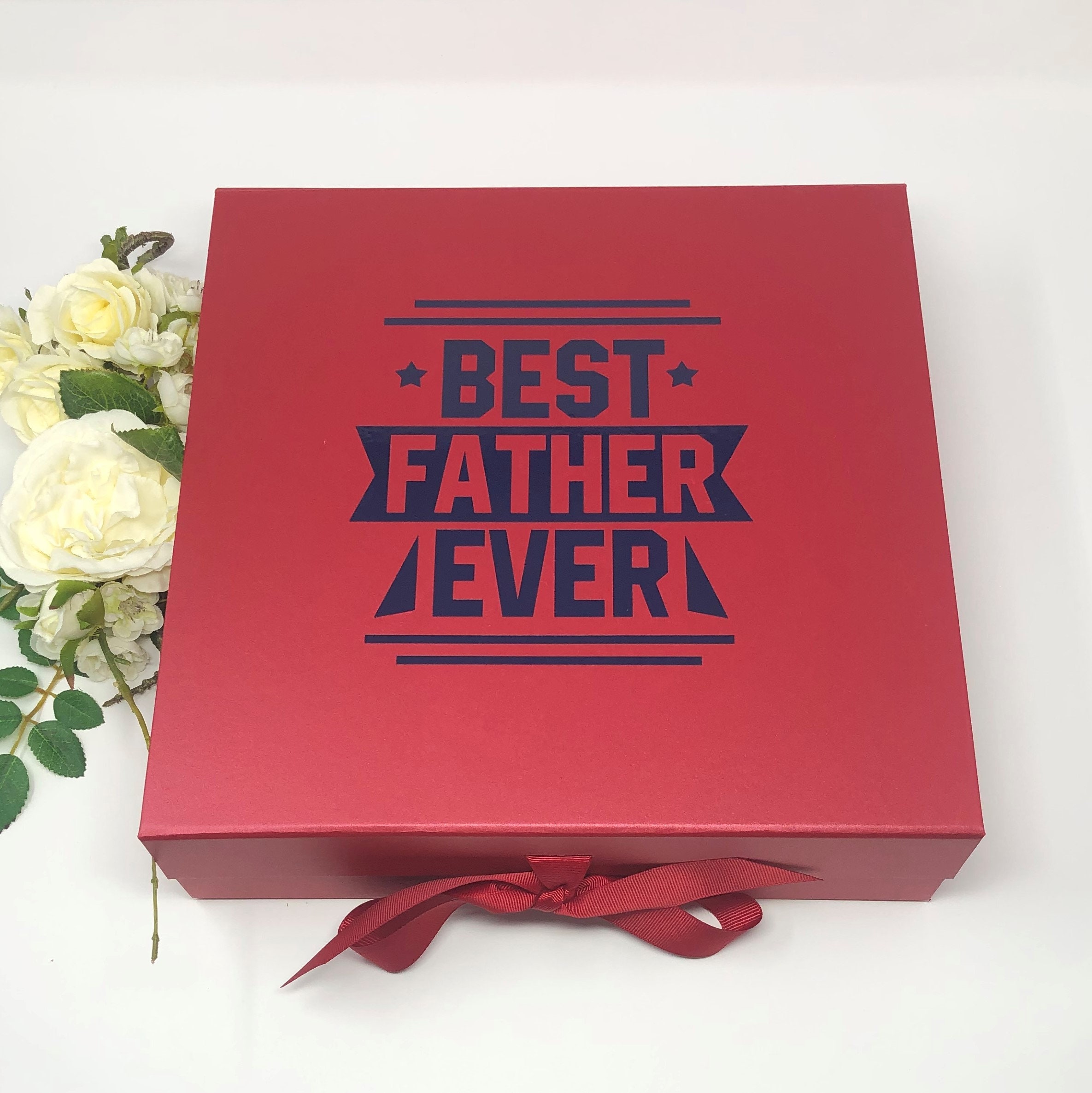 Best Father Ever Gift Box Fathers Day Gift Box Christmas | Etsy