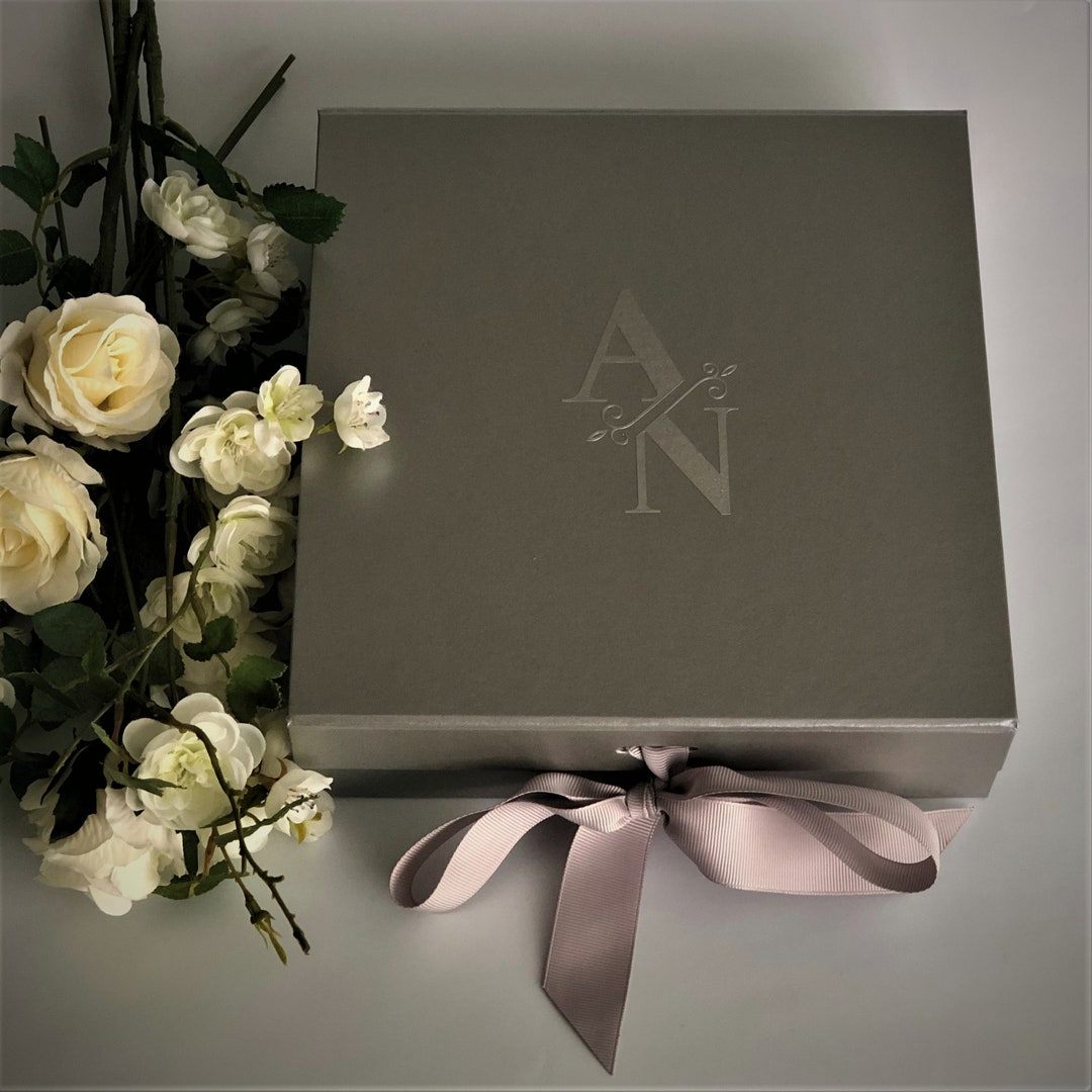 Couple Initial Personalised Box - Engagement Gift Box - Anniversary ...