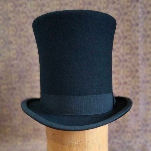 Victorian Style Wool Felt Top Hat 20 Cm - Etsy