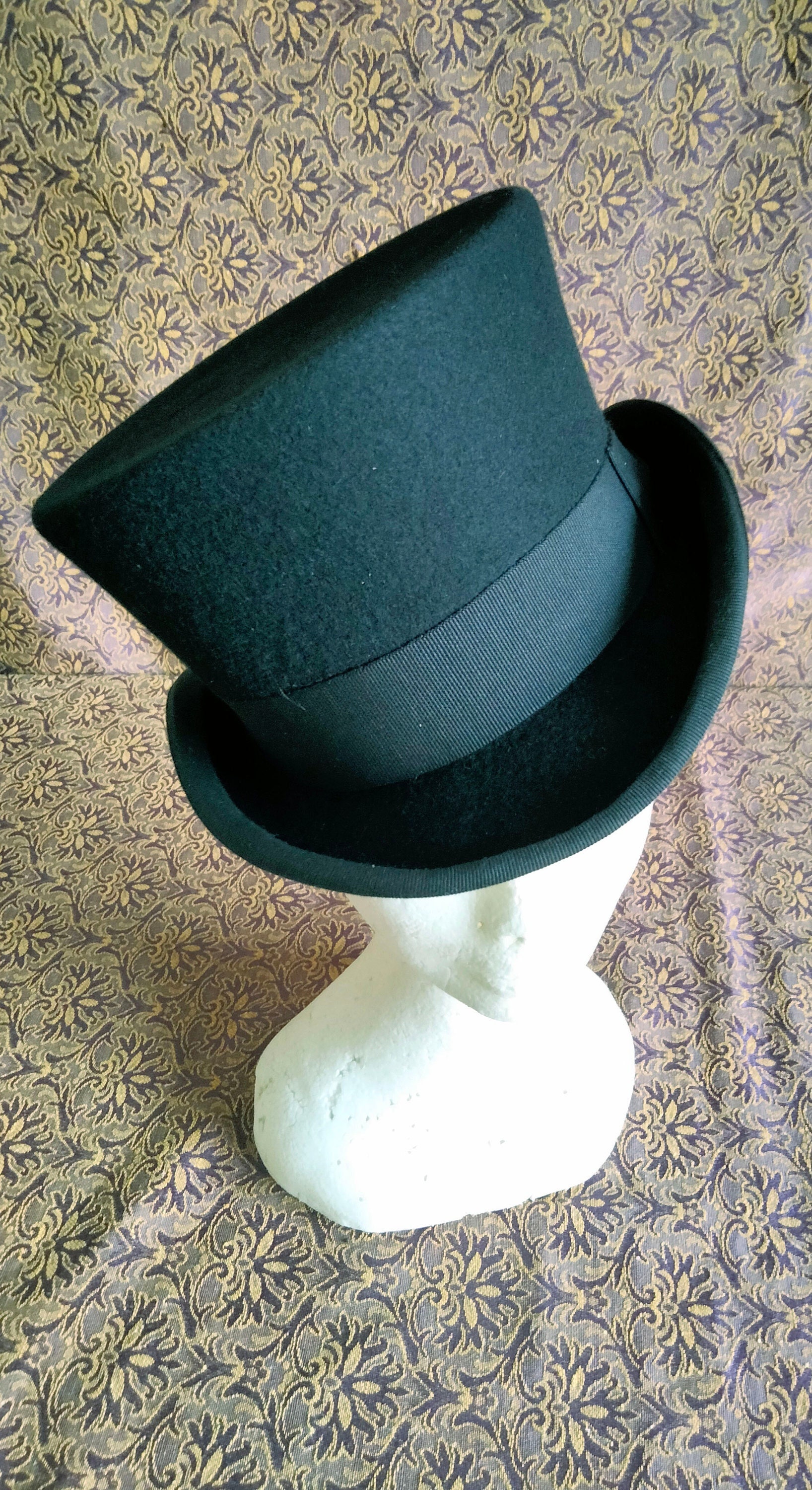 Victorian Style, Wool Felt Top Hat 12 Cm - Etsy