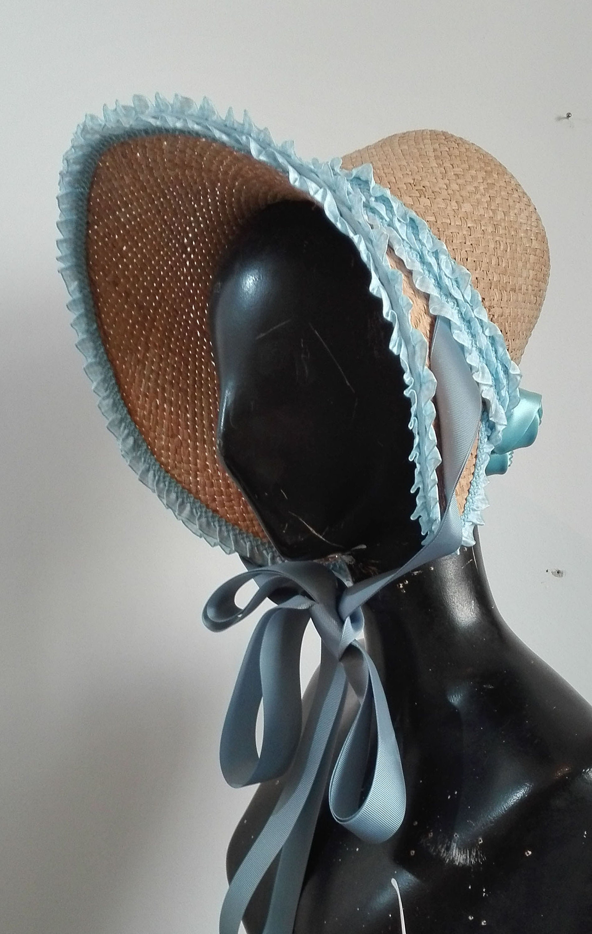 Regency Style, Straw Poke Bonnet - Etsy