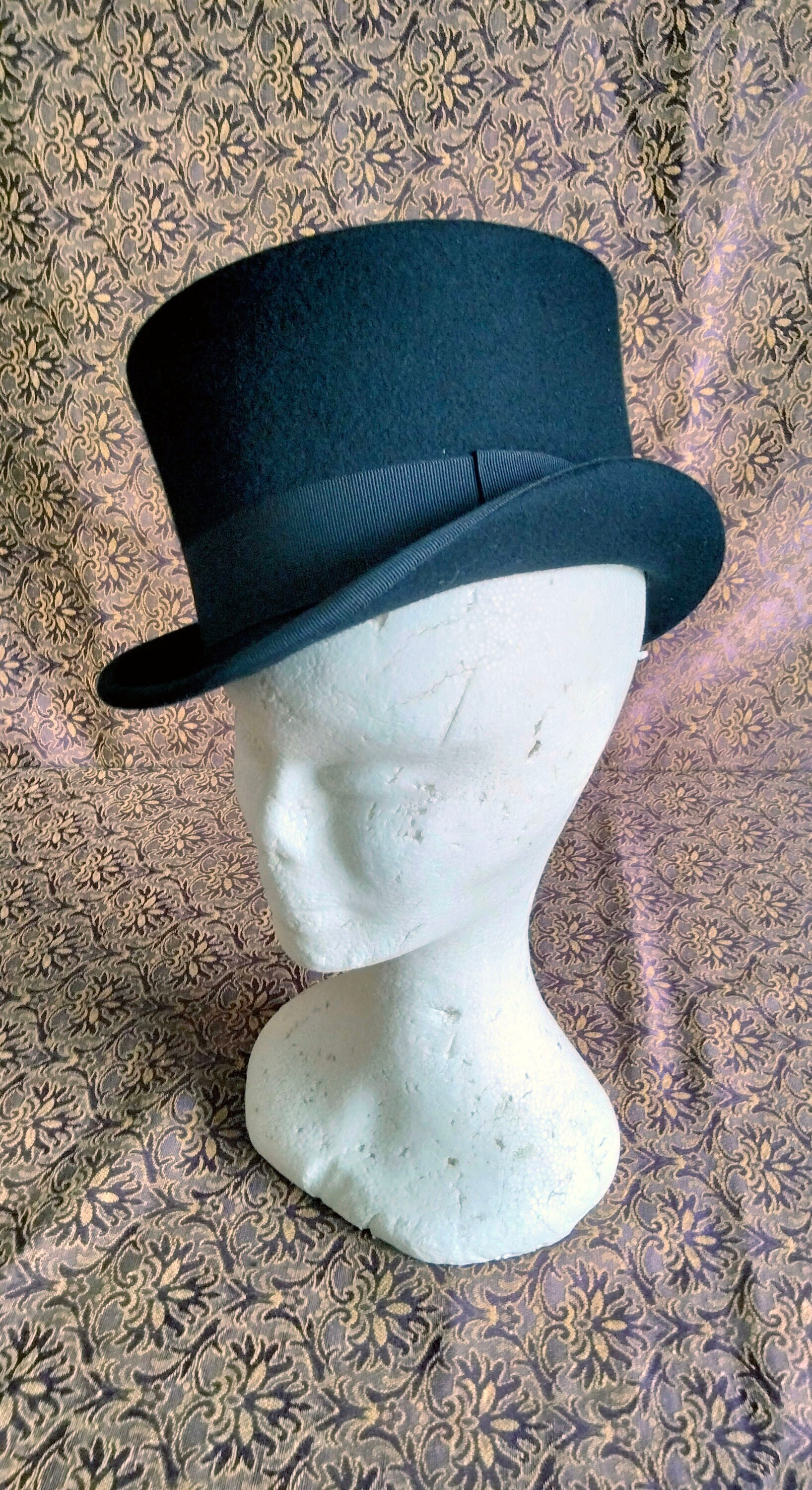 Victorian Style Wool Felt Top Hat 12 Cm - Etsy