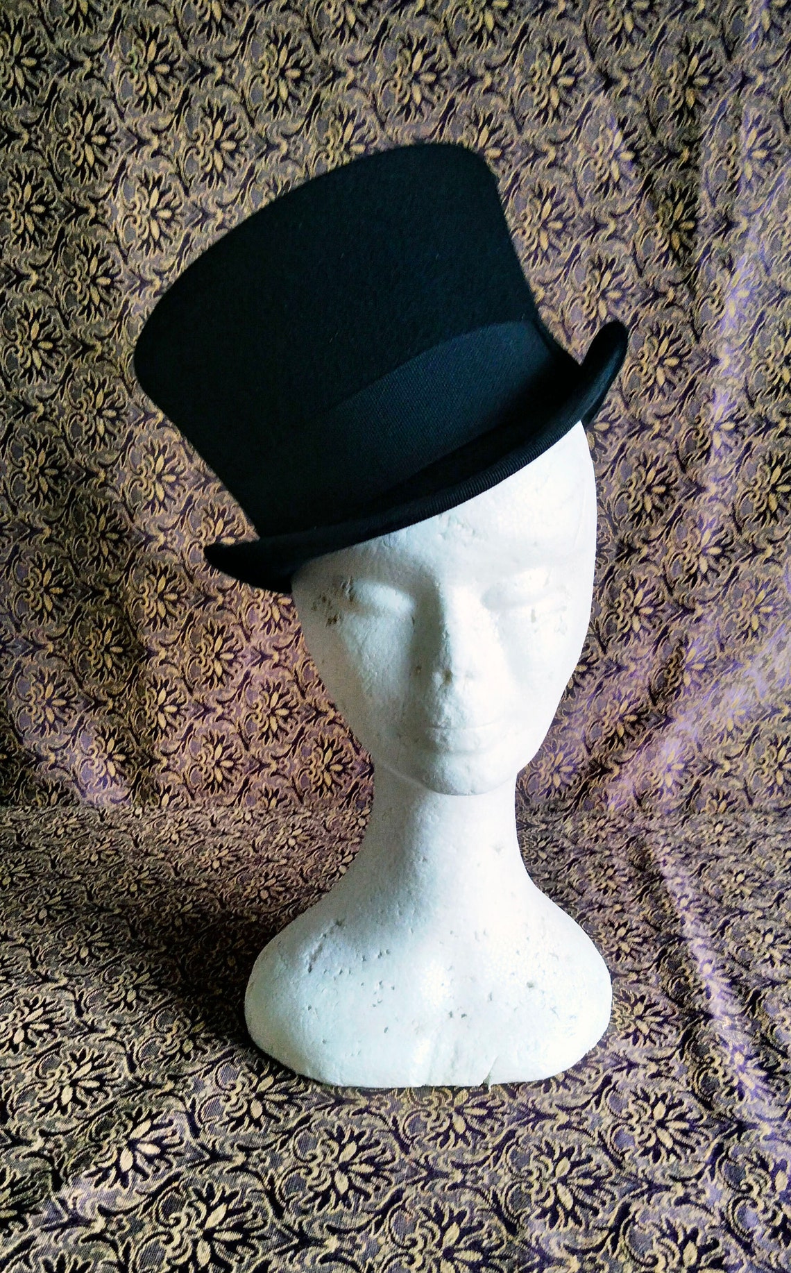 Victorian Style Wool Felt Top Hat 12 Cm - Etsy