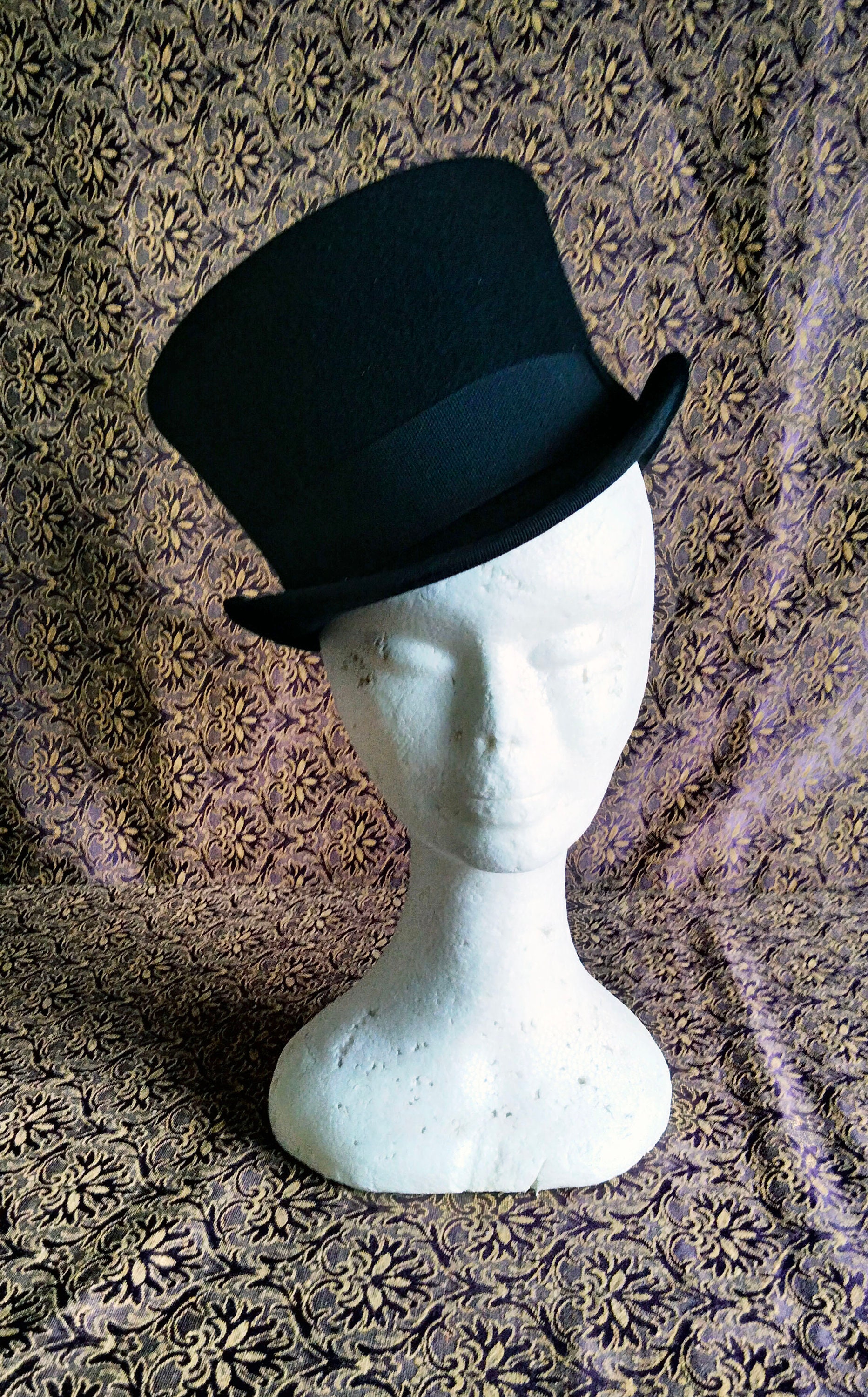 Victorian Style, Wool Felt Top Hat 12 Cm - Etsy