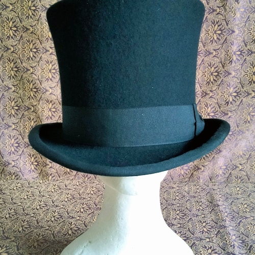 Victorian Style Wool Felt Top Hat 15 Cm - Etsy