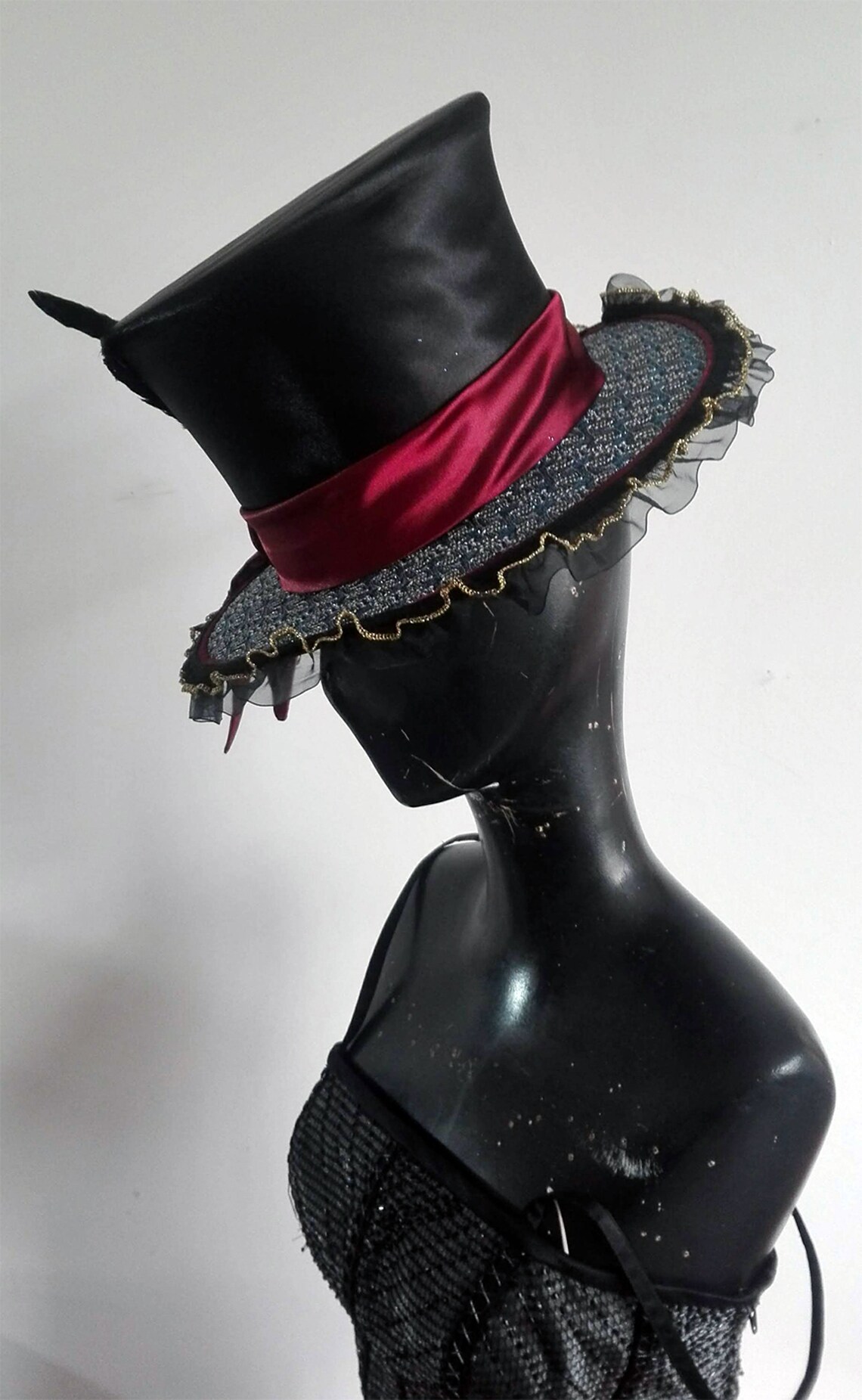 Burlesque Top Hat 15 Cm - Etsy