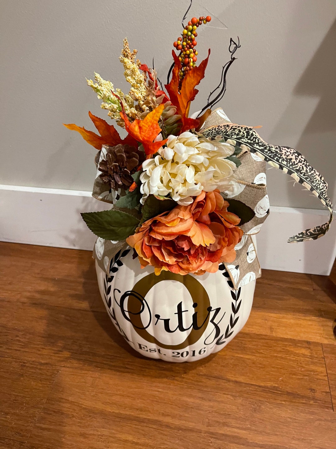 Personalized Pumpkin, 13 Pumpkins With Last Name, Custom Pumpkin, Fall ...