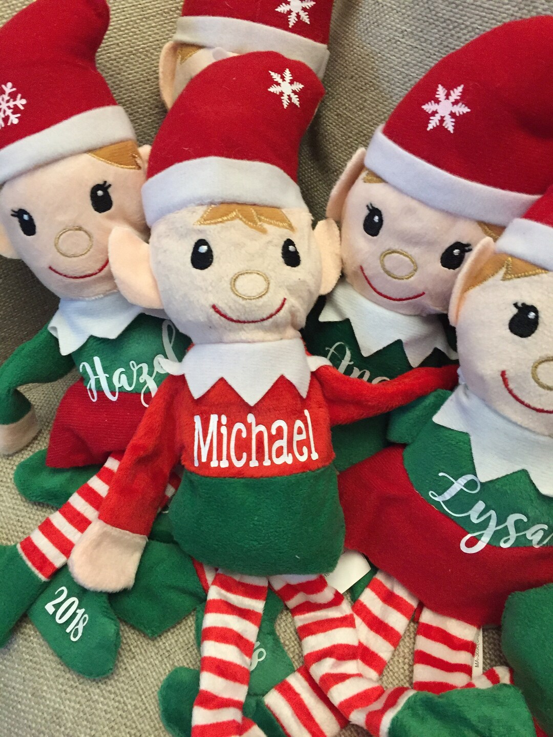 Personalized Christmas Elfs With Your Child's Name and Year, Christmas Elf, Personalized Elf ...