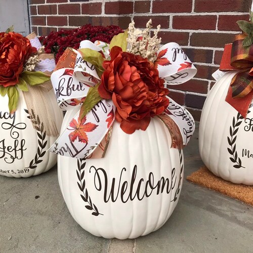 Personalized Pumpkin Fall Pumpkin Decor Custom Pumpkins - Etsy