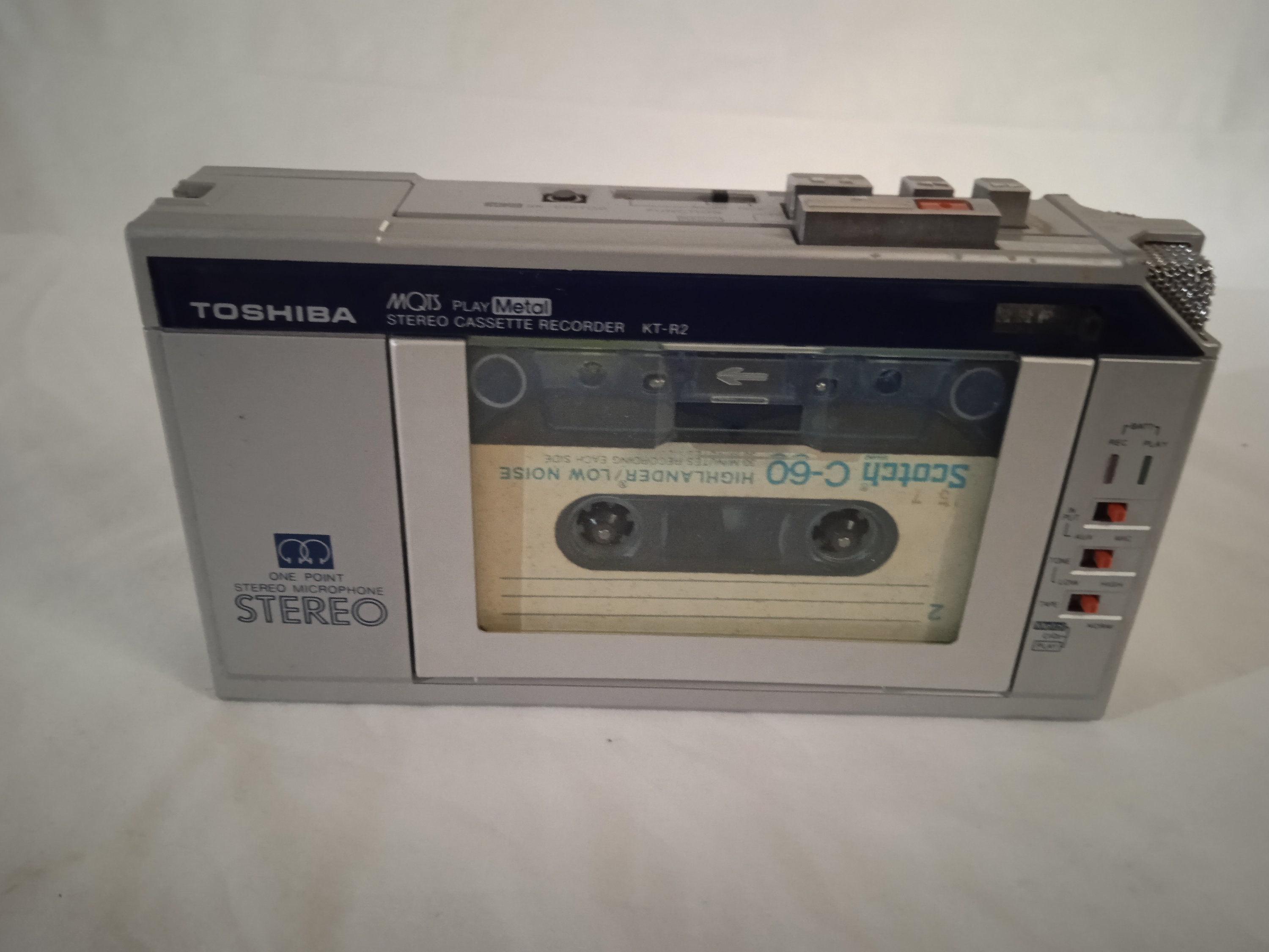 Vintage Toshiba MQ Play Metal Stereo Cassette Recorder KT R2 , One ...