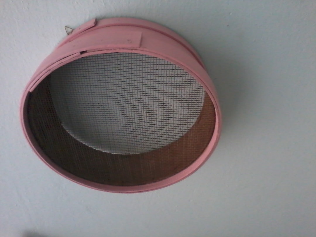 Wooden Sieve, Old Handmade Flour Sieve. Pink Color, All Colors ...