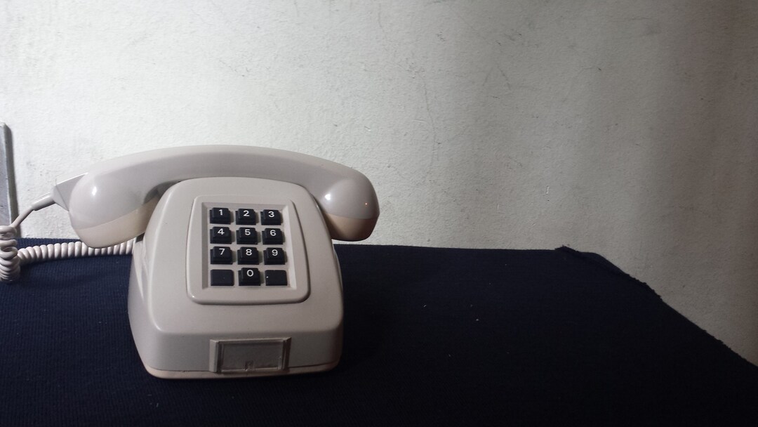 Vintage Square Button Telephone; Landline Telephone; Manual Telephone ...