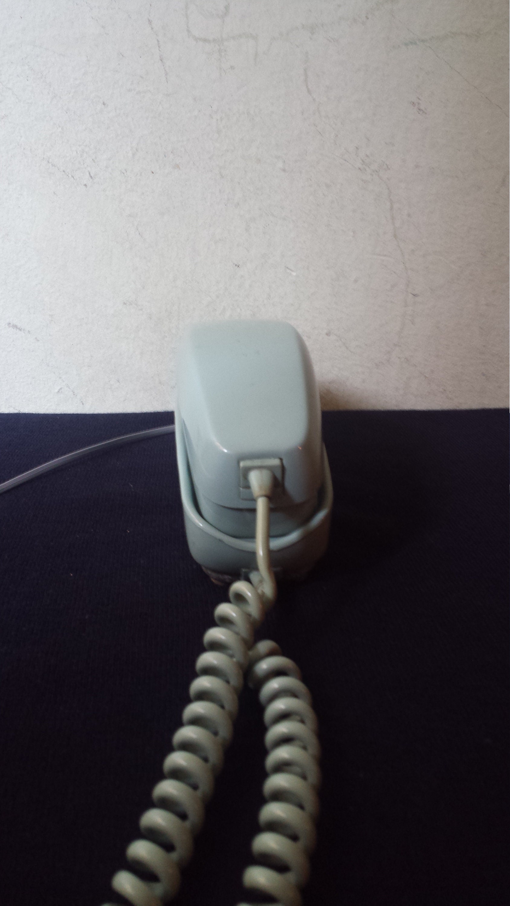Working Vintage Manual Landline Telephone, Rectangular Green Color ...