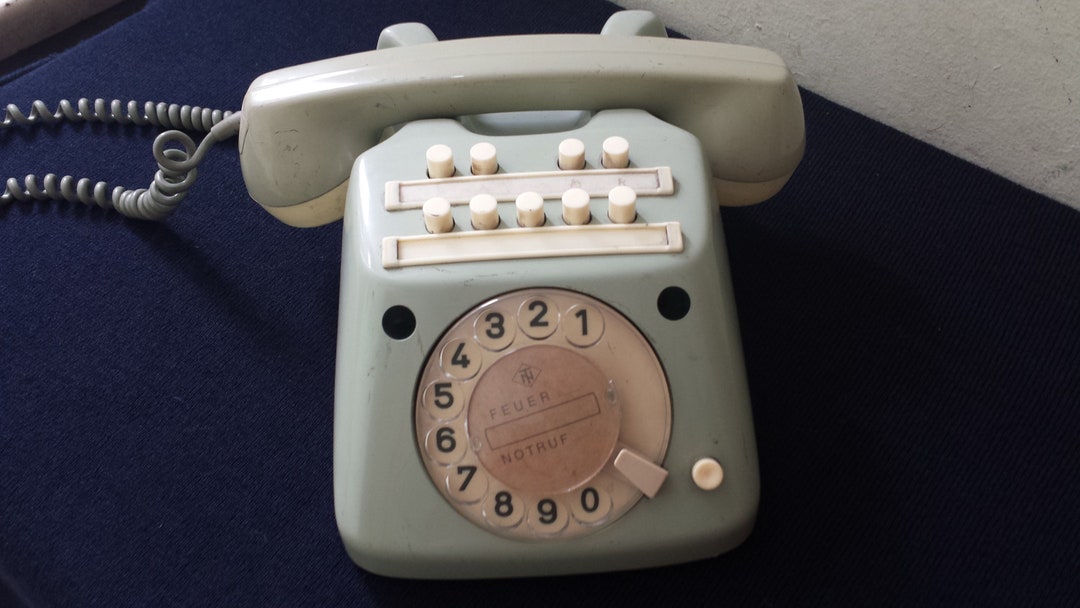 Standard Vintage Green Telephone, Manual Landline, Retro Telephone ...