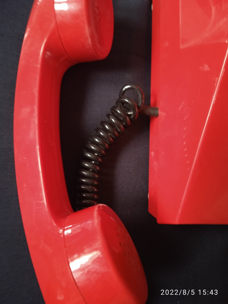 Ddr,vintage Red Telephone Landline Retro Office Dial Telephone,ddr ...