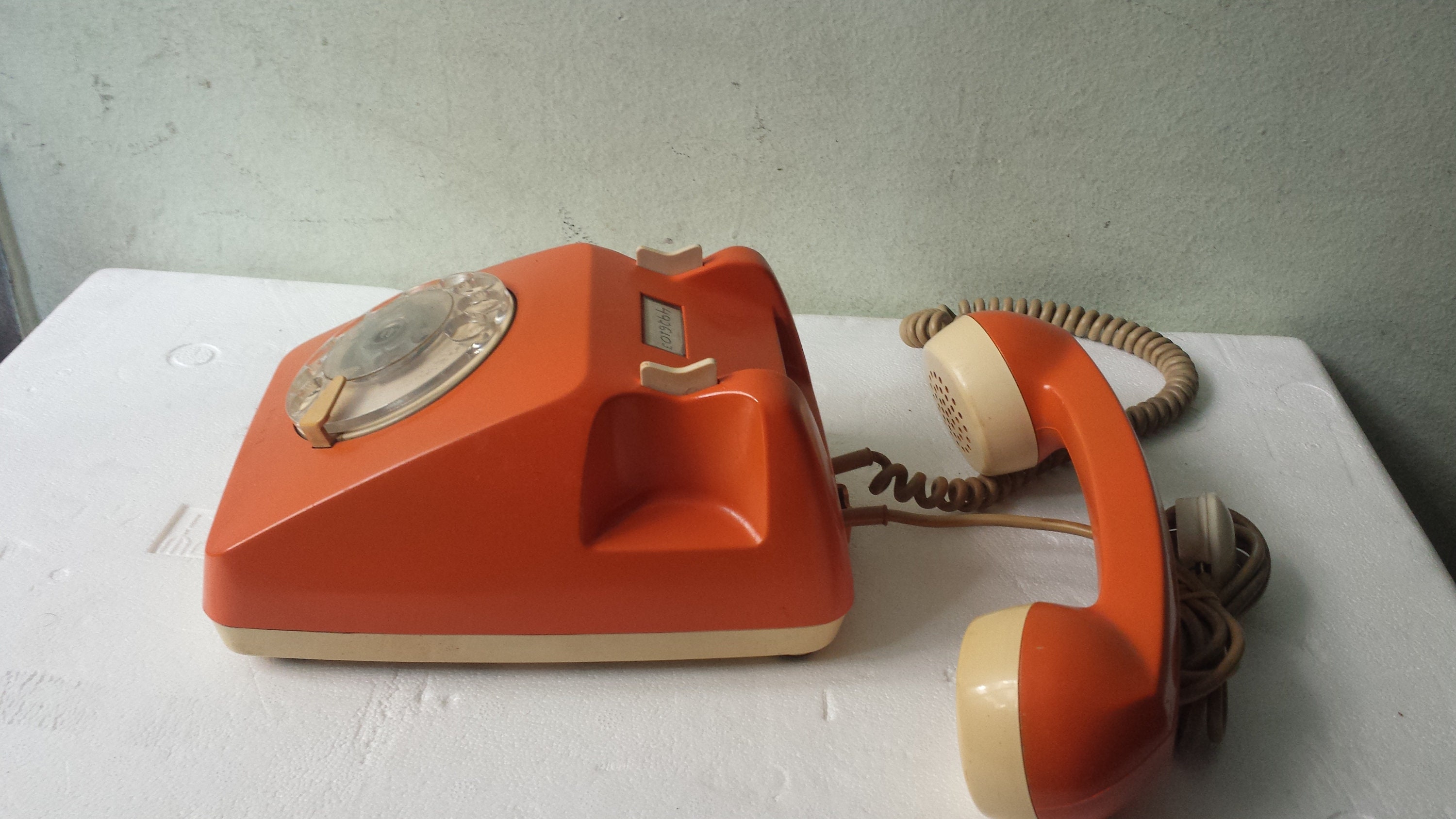 Vintage Orange Phone Retro Phone Orange Rotary Phone - Etsy