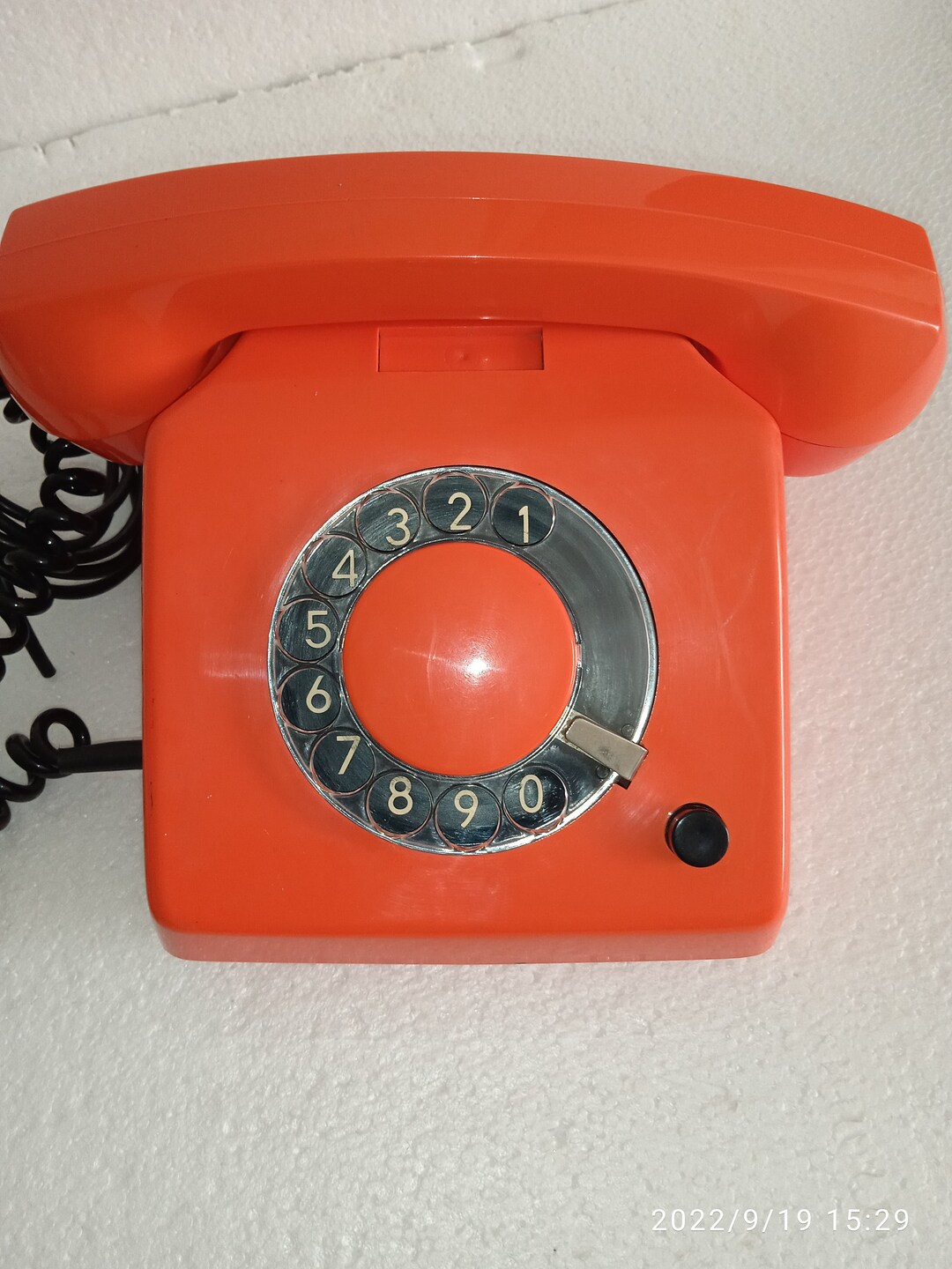 Vintage Orange Telephone, Retro Telephone, Orange Dial Telephone ...