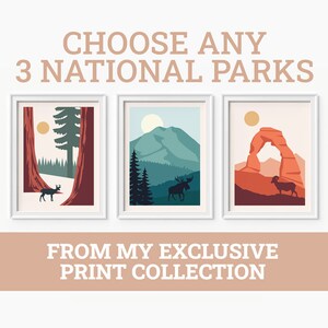 Money Saving Offer Any 3 National Park Prints Art Travel | Etsy