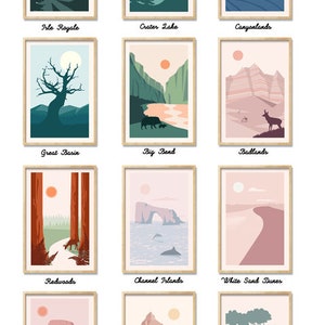 Money Saving Offer - Any 3 National Park Prints, Art Travel Poster ...