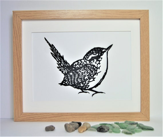 Wren Handmade Papercut Picture | Etsy