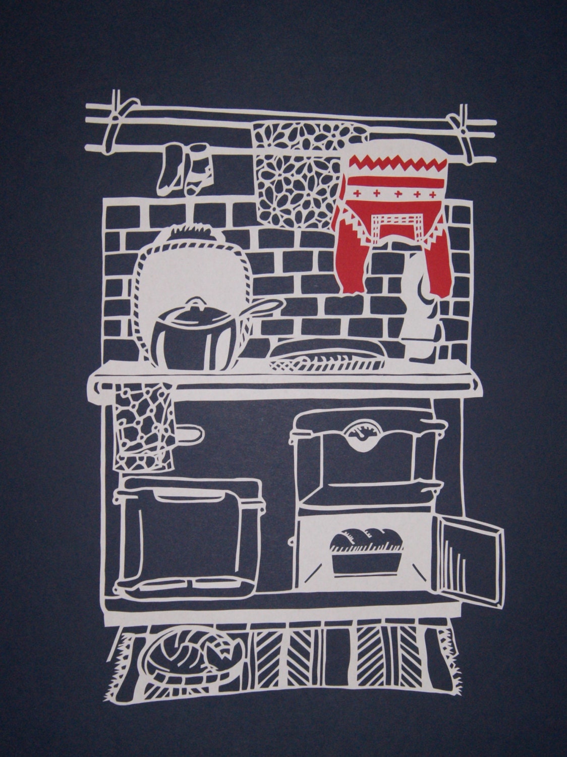 Rayburn Aga Stove Kitchen Handmade Papercut Picture - Etsy