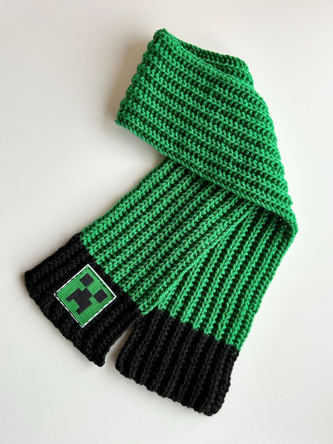 Minecraft Scarf, Hand-knitted Minecraft Scarf, Kids Scarf,minecraft ...