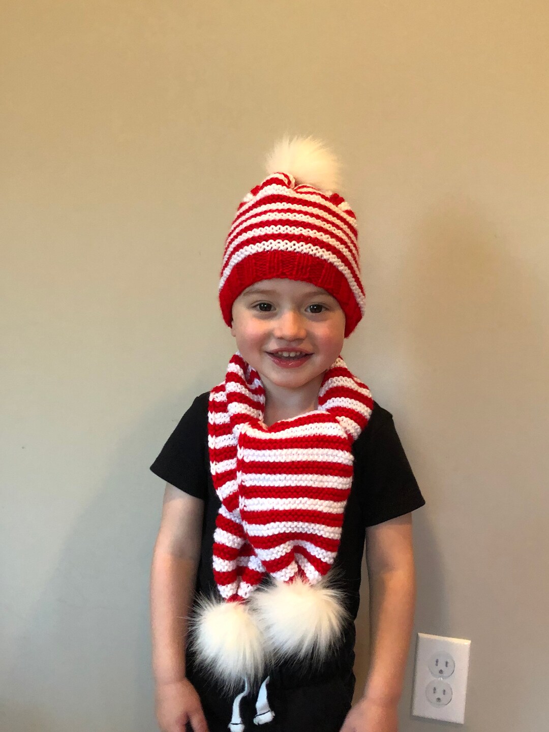 Scarves, Knit Scarf, Kids Scarf and Hat Set, Kid's Scarf, Hand Knit ...