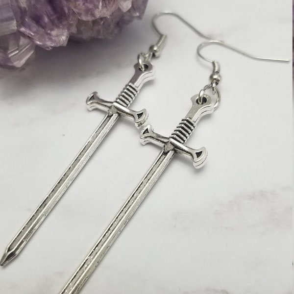 Sword Earrings - Etsy