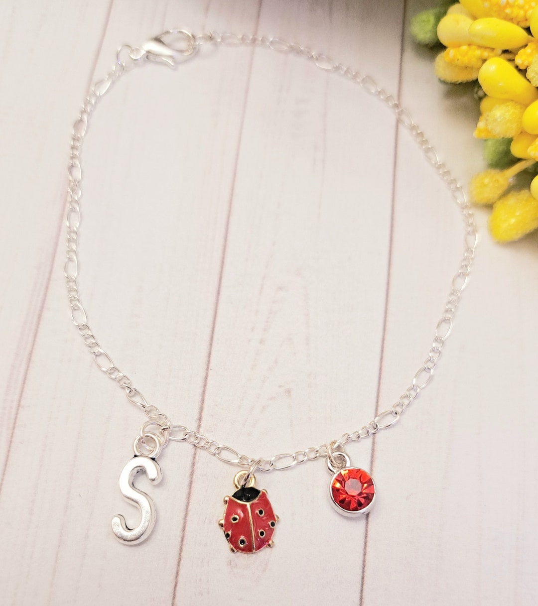 Ladybug Bracelet, Personalised Ladybug Gift, Ladybug Gift, Bug Lover ...
