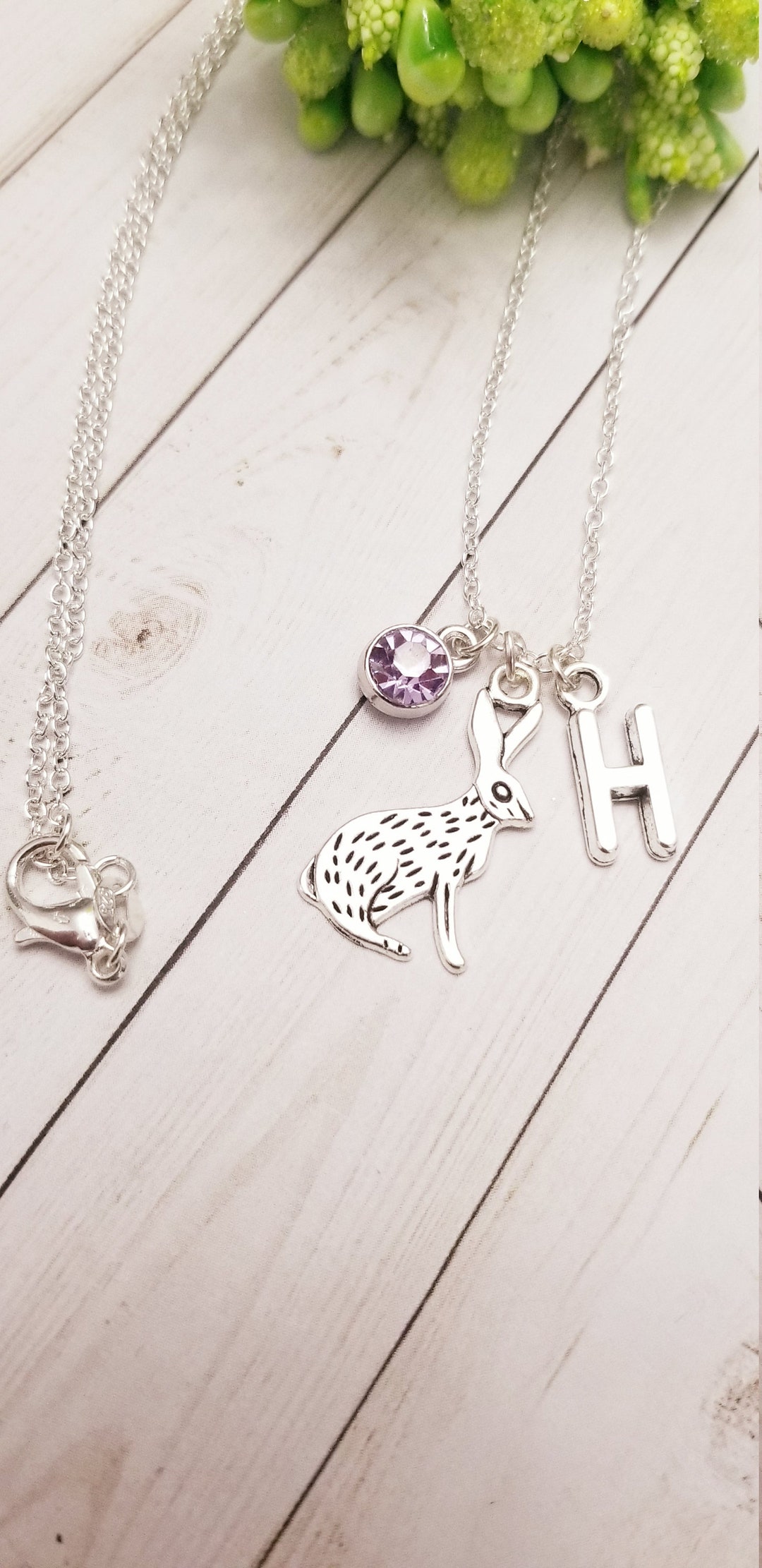 Easter Bunny Necklace,easter Necklace,custom Name Necklace,easter Gift ...