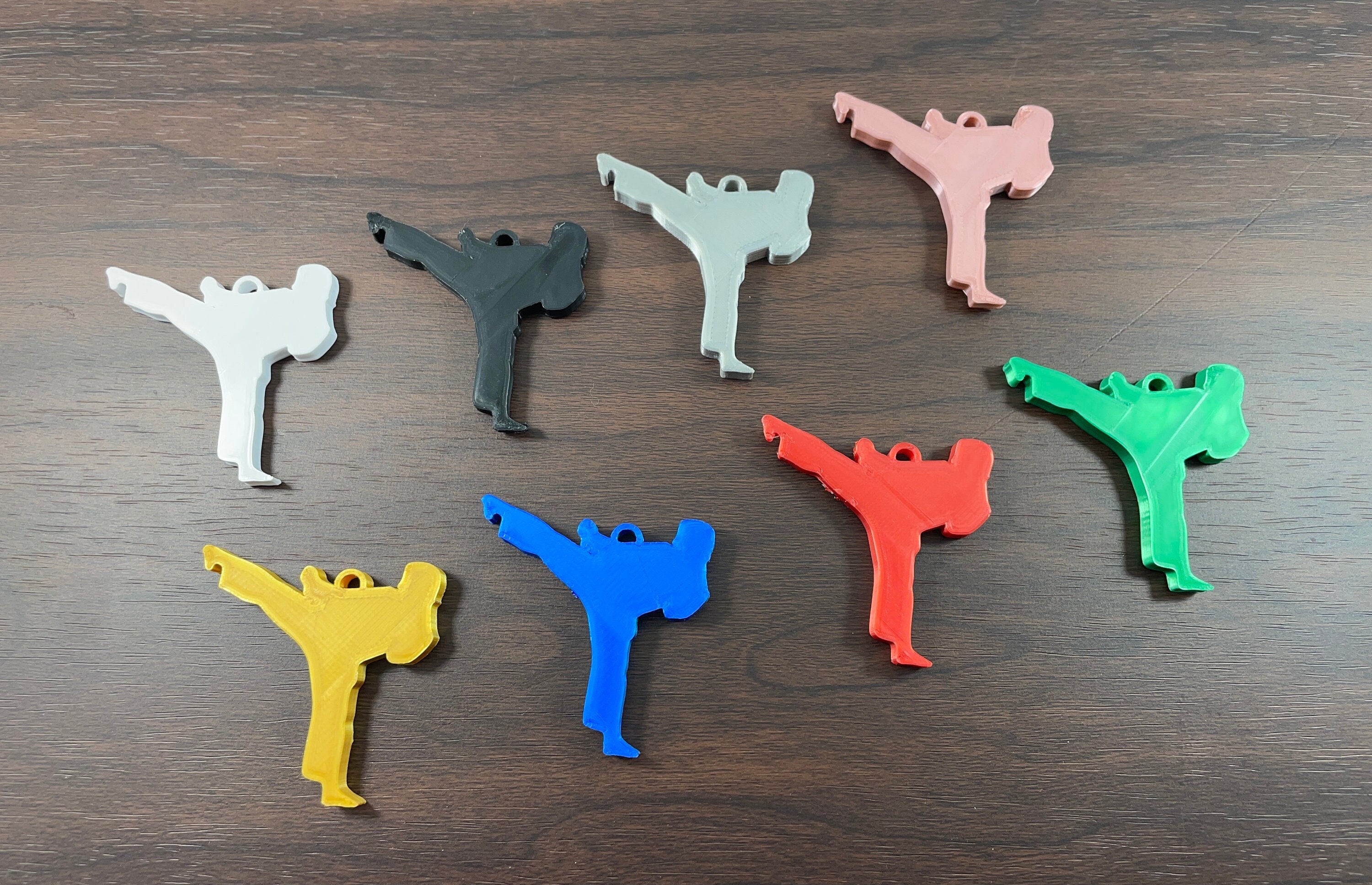 Guy Kicking Karate Keychain Martial Arts Accessory Custom - Etsy