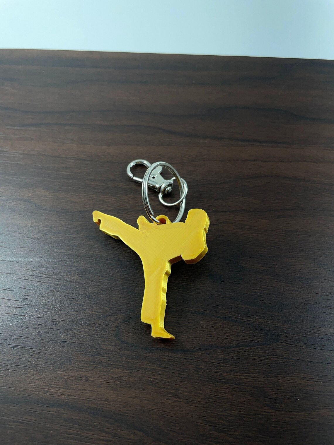 Guy Kicking Karate Keychain, Martial Arts Accessory, Custom Colors Key ...