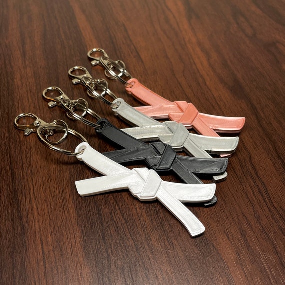 Karate Belt Keychain Martial Arts Accessory Custom Colors - Etsy