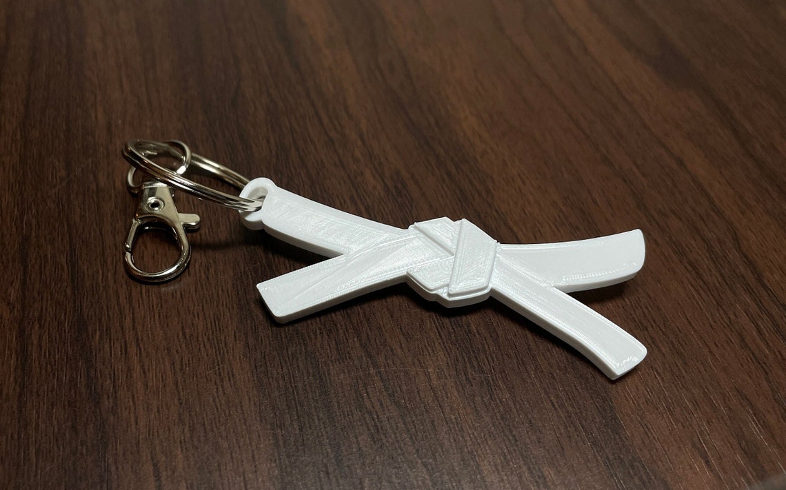 Karate Belt Keychain, Martial Arts Accessory, Custom Belt Rank Color ...
