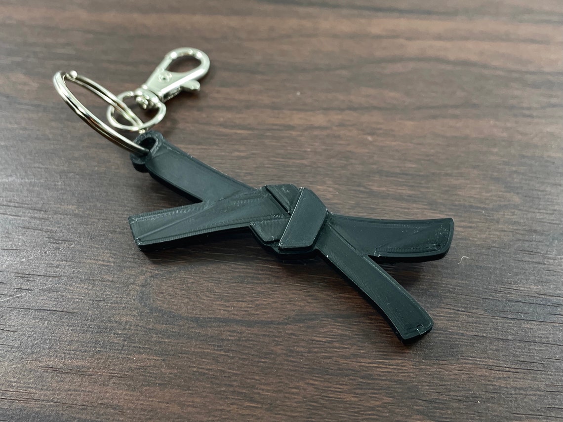 Karate Belt Keychain, Martial Arts Accessory, Custom Belt Rank Color ...