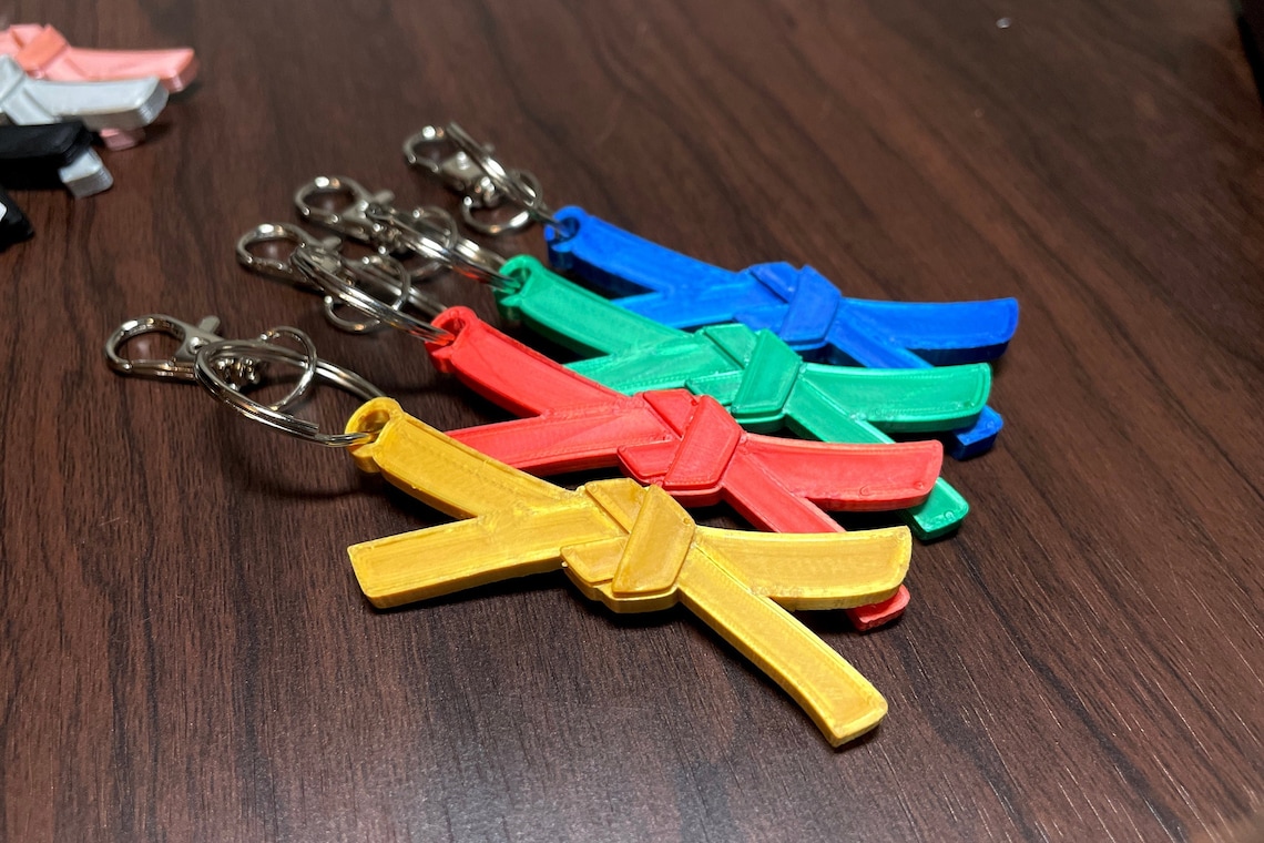 Karate Belt Keychain, Martial Arts Accessory, Custom Belt Rank Color ...