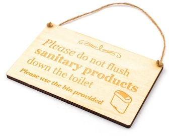 Sanitary Bin Sign for Toilet Ladies Loo Bathroom W.C | Etsy UK