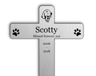 Dog Memorial Cross | Etsy