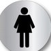 Elegant Toilet Sign - 70mm Circular - Metallic Steel Finish - Etsy