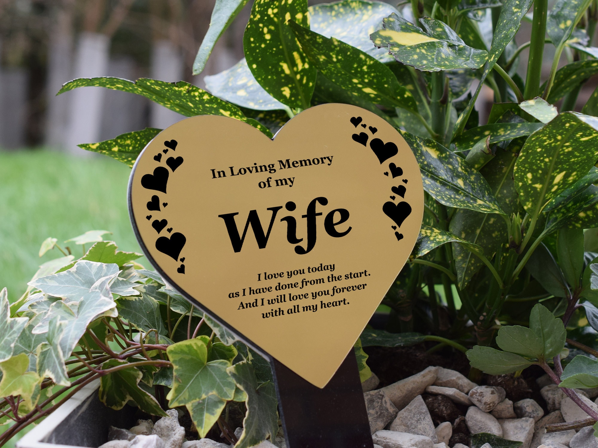 Wife Engraved Memorial Plaque Stake - Etsy UK