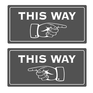This Way Pointing Finger Sign: Directional Adhesive Acrylic - Etsy